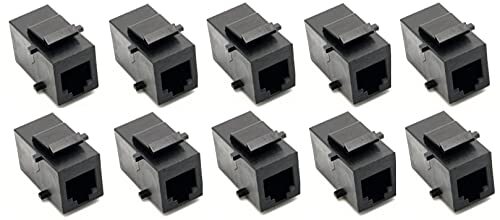 RiteAV Black RJ11/RJ12 Phone Keystone Jack Female-Female (10 Pack) | eBay