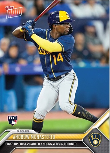 Andruw Monasterio 2023 Topps Now #368 - Picks Up First 2 Career Homers ...