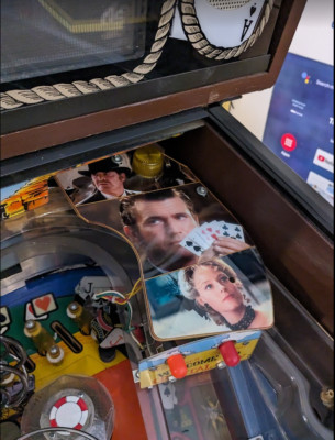 Sega MAVERICK Pinball Machine Upper Right Clear Plastic With GRAPHICS ...