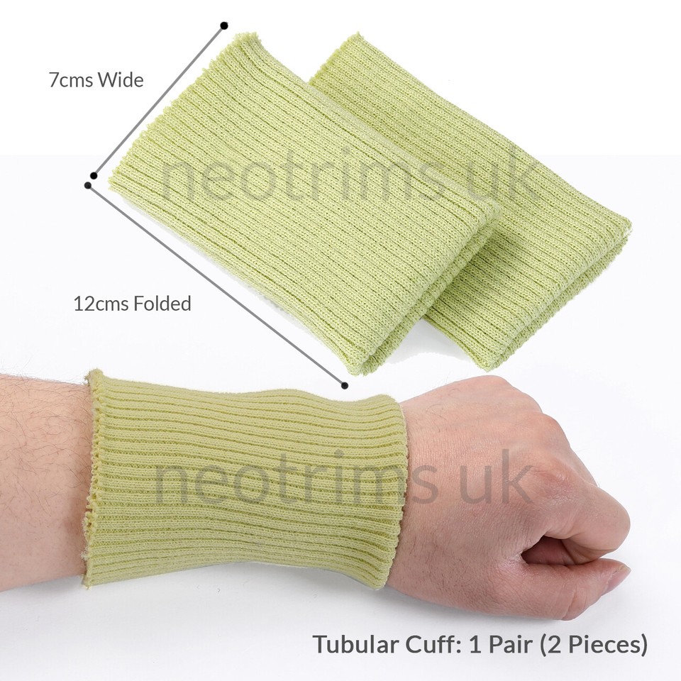 Rib Knit Cuffs Pair,Tubular Ribbing Seamless Cuffing Fabric ReVamp ...