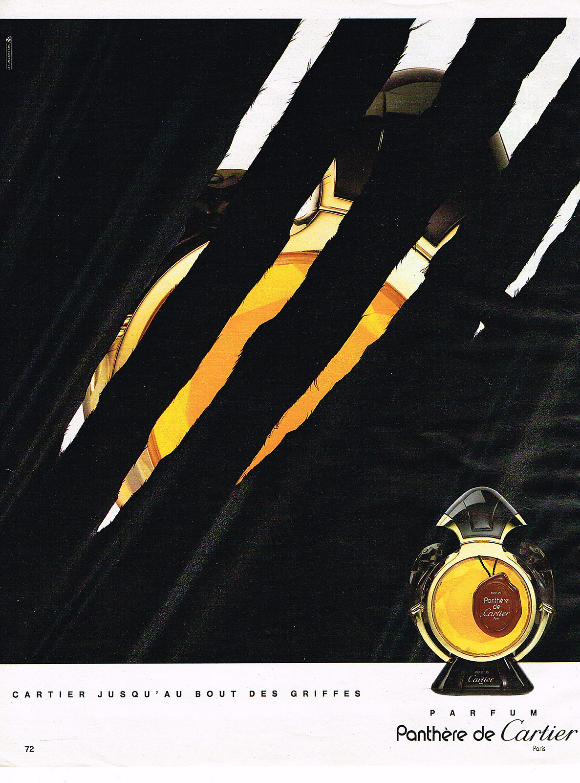 PUBLICITE ADVERTISING 094 1987 CARTIER parfum PANTHERE | eBay