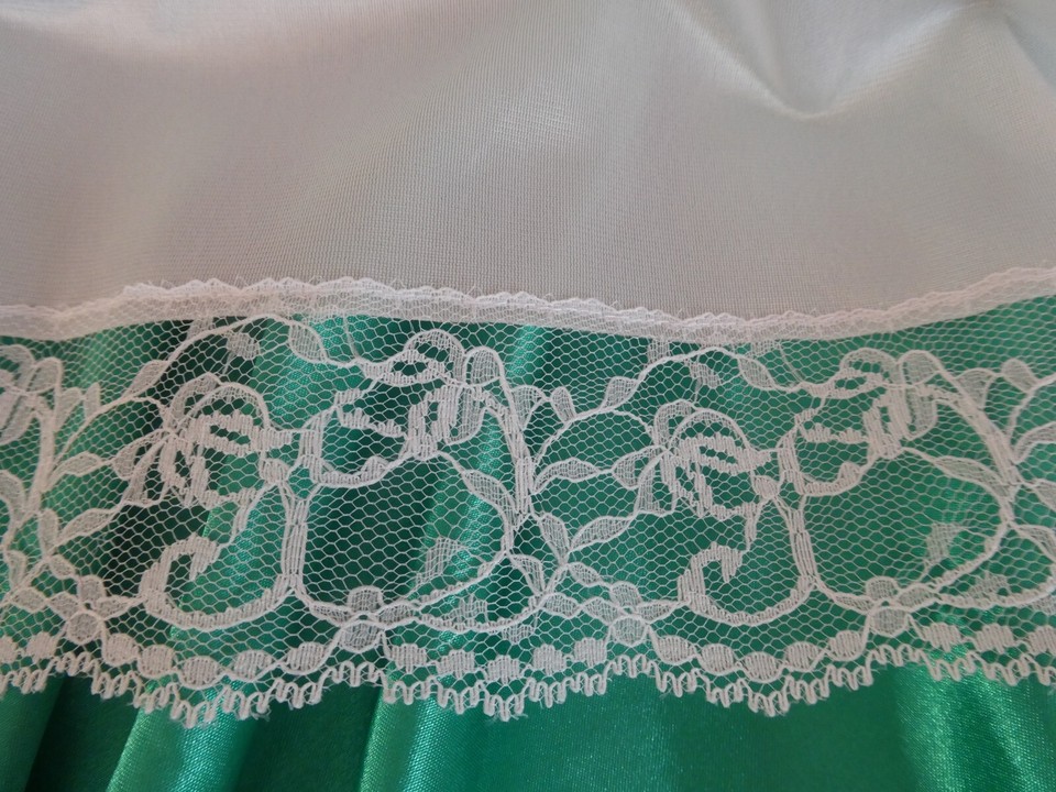 Vtg Cute Femme Pure White Nylon Lace Hem Half Slip W24-42 inches | eBay UK