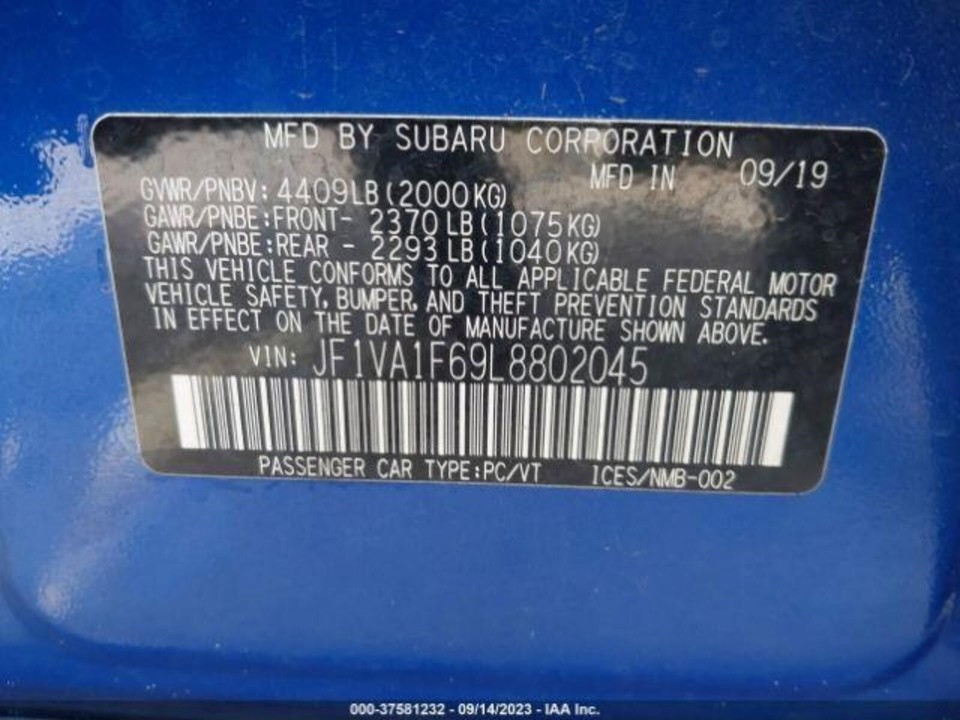 22K Mile WRX Automatic AT Transmission CVT 2.0L 18 19 20 21 OEM WTY ...