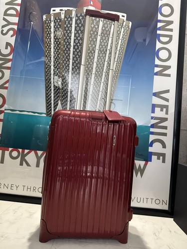/Immediate Delivery, Carry-On Rimowa Salsa Deluxe 2-Wheel Suitcase, Red ...