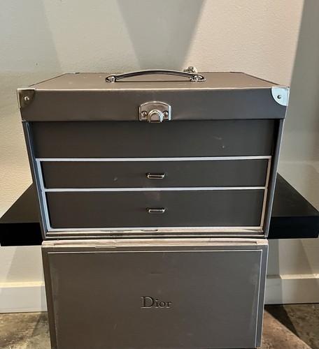 Christian Dior Grey Vanity Trunk For Jewelry & Cosmetics (Trunk ...
