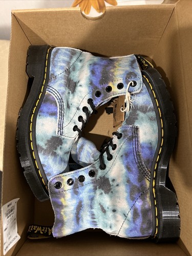 NEW - Doc Martens 1460 Pascal Blue Summer Tie Dye Tumbled - Women's ...