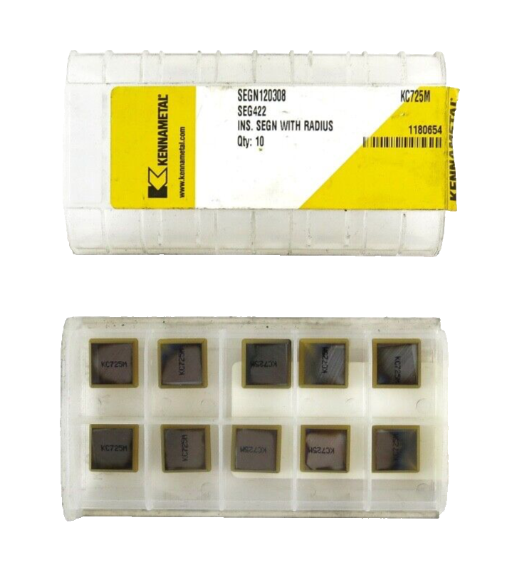 Kennametal SEGN120308 SEG422 KC725M Carbide Insert Pack of 10 | eBay