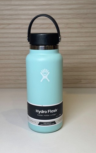 Hydro Flask 32 OZ Wide Mouth Bottle Flex Straw Cap Dew | eBay