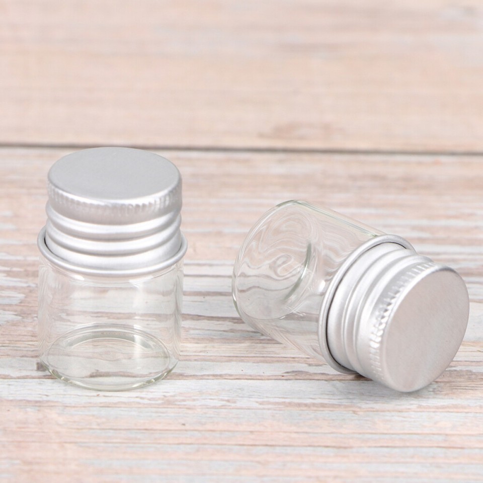 20PCS Tiny Glass Jars Empty Glass Jars Small Glass Vials Glass Sample ...
