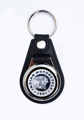 INDIAN MOTORCYCLES FAUX LEATHER KEY RING / KEY FOB CLASSIC INDIAN ...