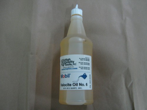 1 QUART OF MOBIL VELOCITE SPINDLE OIL #6 BRIDGEPORT MILL & HARDINGE ...