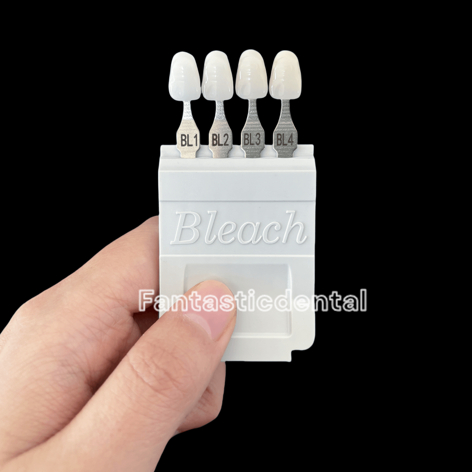 Dental Bleach Shade Guide 4 Colors Bleached Chart Teeth Whitening Based ...