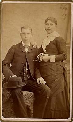 Antique CDV Victorian Young Couple Studio Portrait | eBay