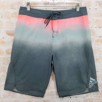 NWT Adidas Men's Fading Tech Board Shorts Swim Trunks Legacy Blue Size ...