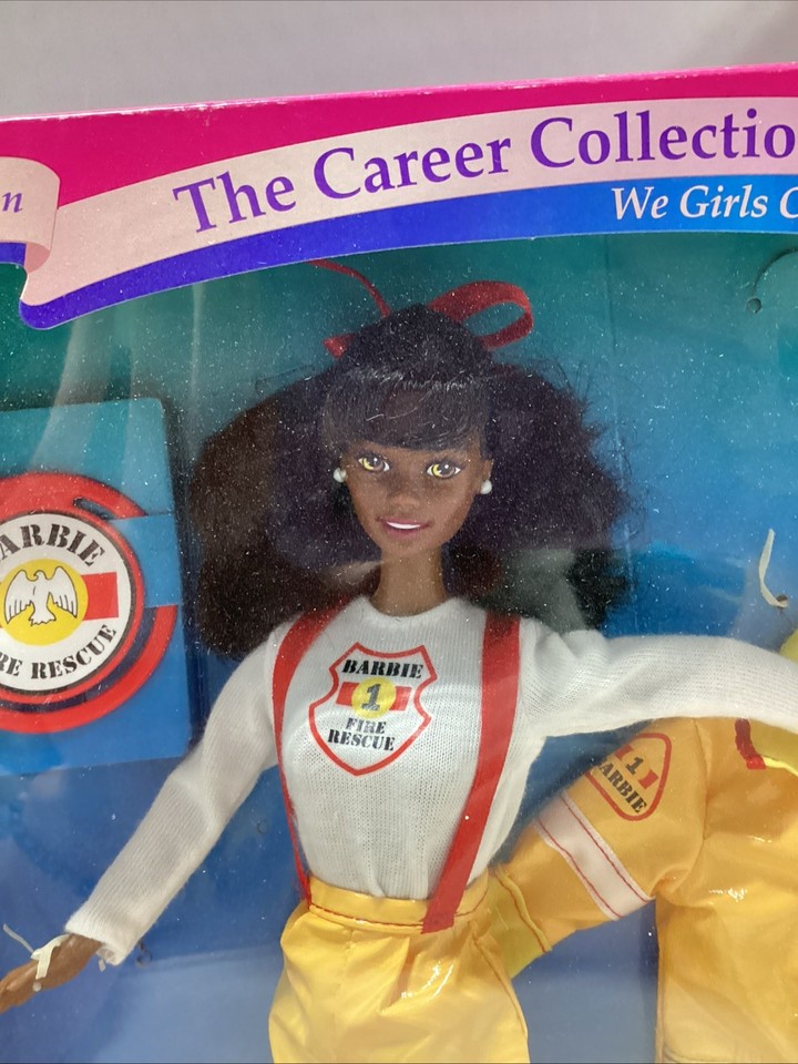 VTG 1994 Mattel Barbie Career Collection African American Fire Fighter ...