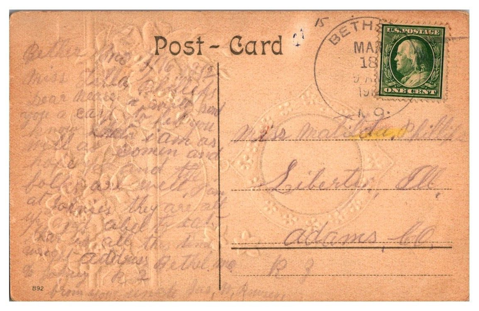 Vintage Divided Back Postcard Greetings Wild Rose Happy Future 1912 | eBay