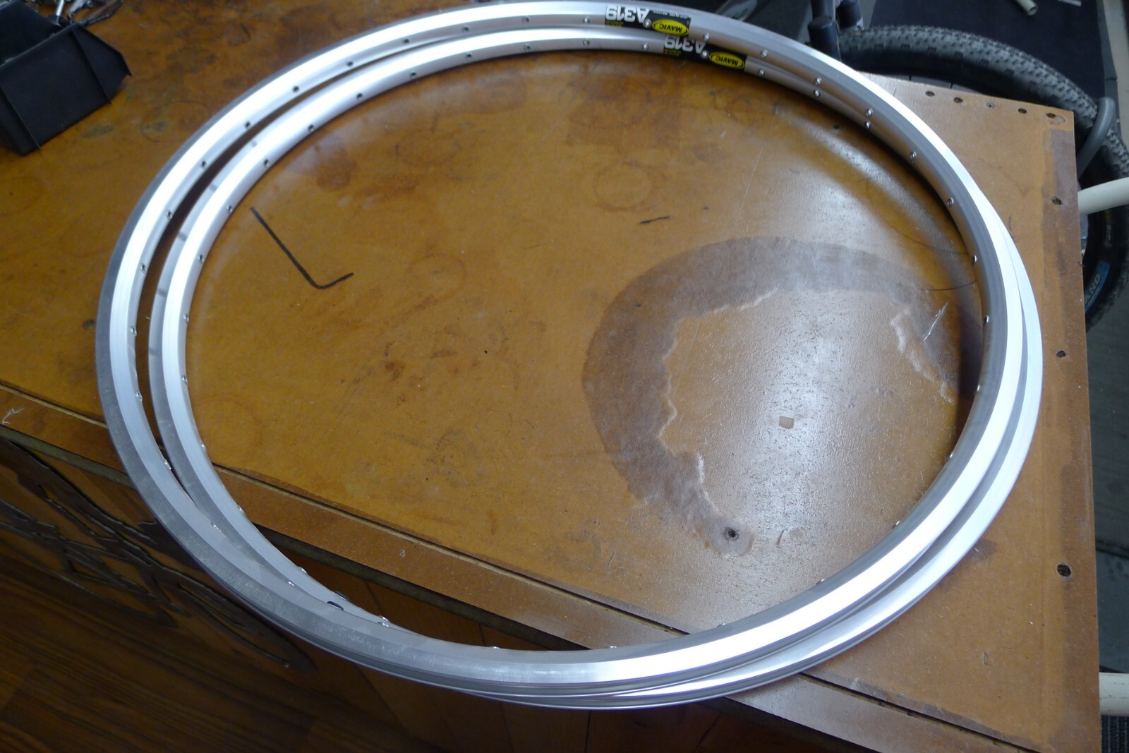 Mavic A319 matching pair of silver aluminum double wall 32 reinforced ...