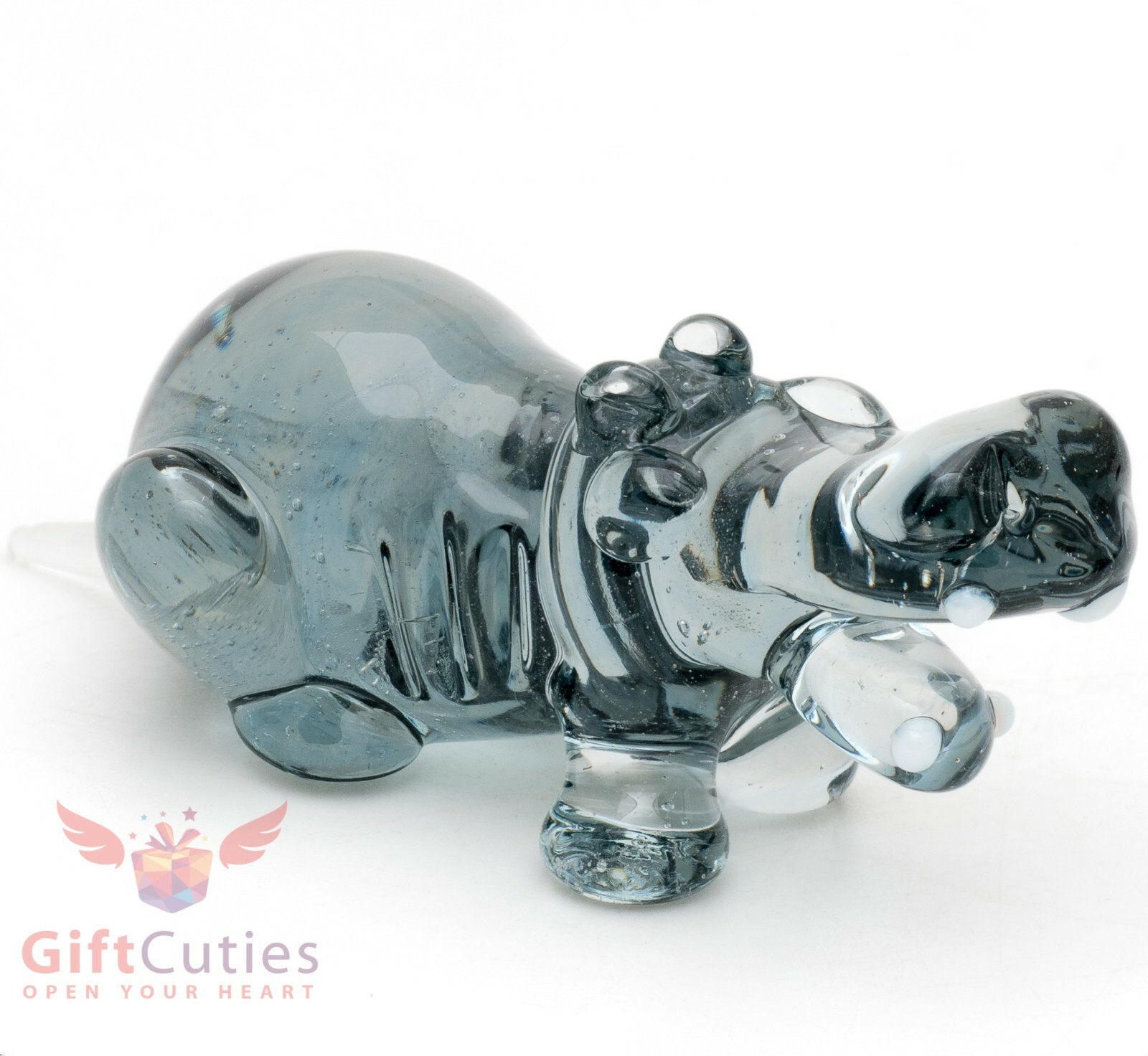 Glass Hippo Hippopotamus figurine "murano" handmade | eBay