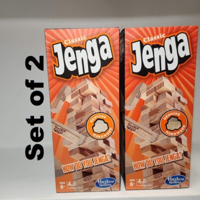 2X Jenga tower wooden blocks game board game EASTER BASKET GIFT STUFFER ...