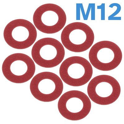10pcs M12 Vulcanized Fiber Paper Washer 12mm Metric Industrial Gasket ...