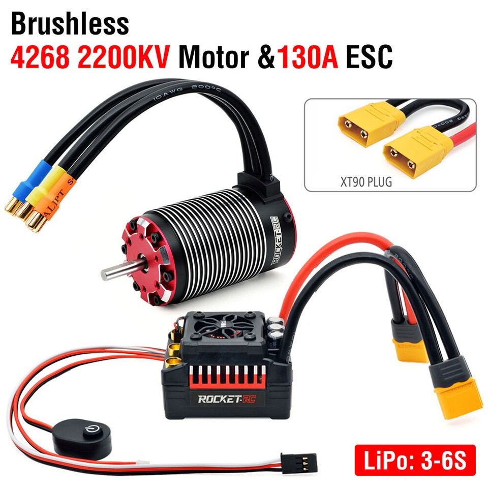 Rocket-RC Brushless Motor 4268 4274 4292 160A 130A ESC Combo for 1/8 1/ ...