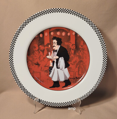 Guy Buffet Williams Sonoma Les Garcons Dinner Plate 11" (bottle & tray ...