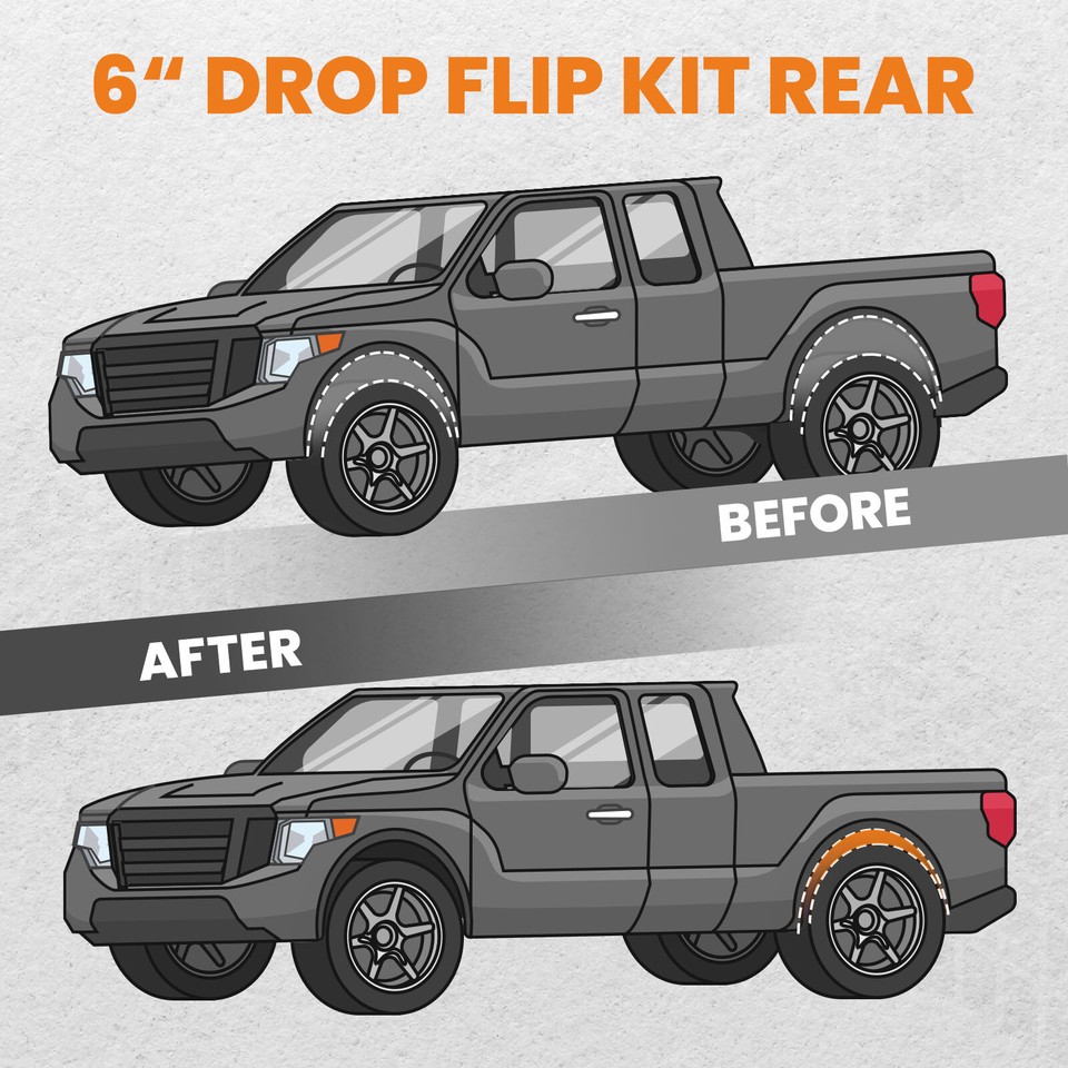 Rear 6" Drop Axle Flip Kit For Dodge Ram D100 D150 Ramcharger 2WD 1972 ...
