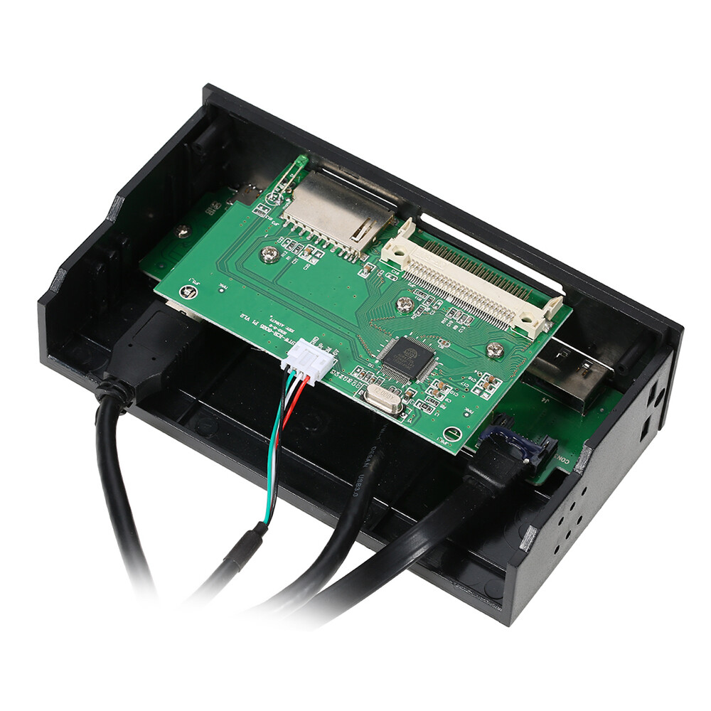 5.25" USB 3.0 Internal Drive Bay PC Front Panel Card Reader 6 Card Slot ...