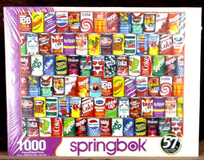 Springbok Retro Refreshments Soda Pop Can Collage 1000 Pc Jigsaw Puzzle ...