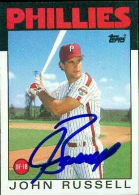 John Russell autographed Baseball Card (Philadelphia Phillies) 1986 ...