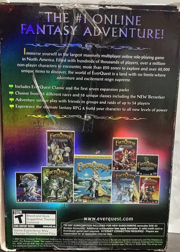 EverQuest Platinum Edition Classic with 7 Expansions for PC CD-ROM | eBay