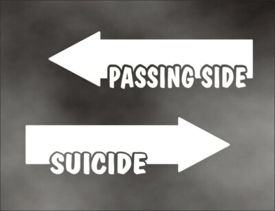 PASSING SIDE SUICIDE truck decal for semi class 8 tractor trailer LARGE ...