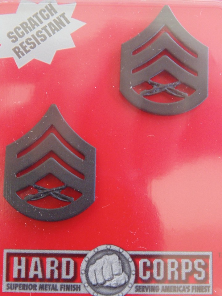 USMC US MARINE CORPS E-6 STAFF SERGEANT UNIFORM BLACK RANK DEVICE ...
