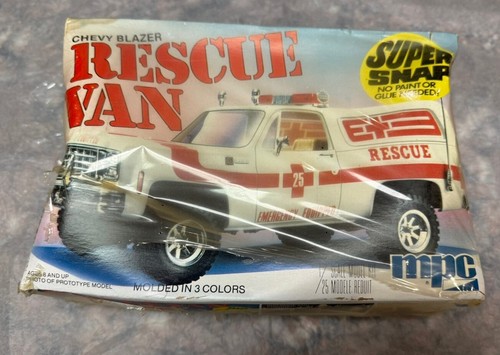Vintage MPC Super Snap Chevy Blazer Rescue Van #1-3307 Model Kit 1/25 ...