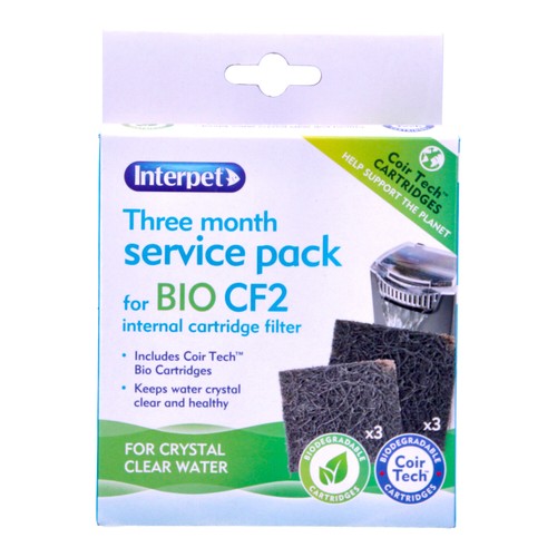 INTERPET CARTRIDGE FILTER SERVICE PACK CF1 CF2 CF3 MEDIA KIT FISH TANK ...