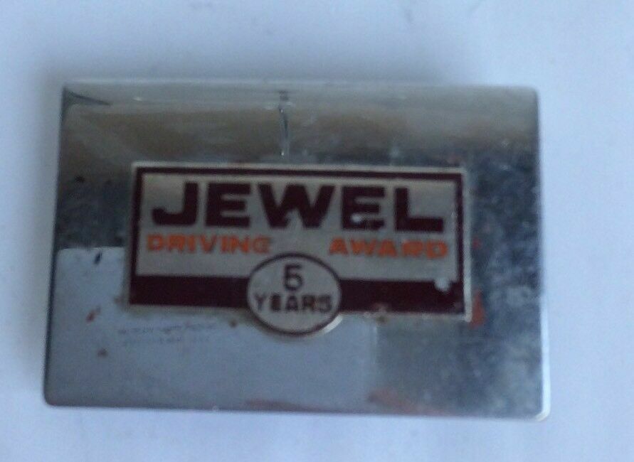 Jewel Driving Award 5 Years Belt Buckle Silver Tone - Gem