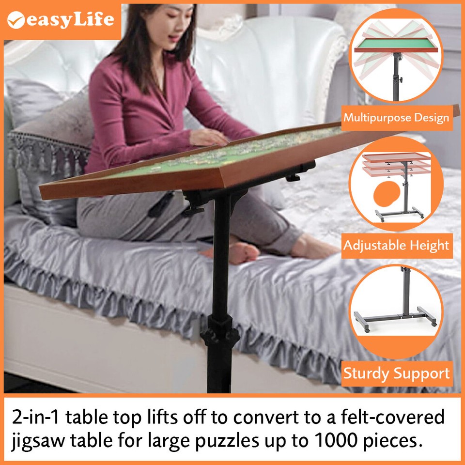 Anywhere Versatile Table on Wheels | Adjustable Height 360° Swivel ...