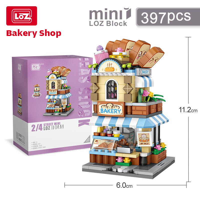 LOZ Mini Blocks Sets Food Street View Building Blocks Micro Bricks with ...