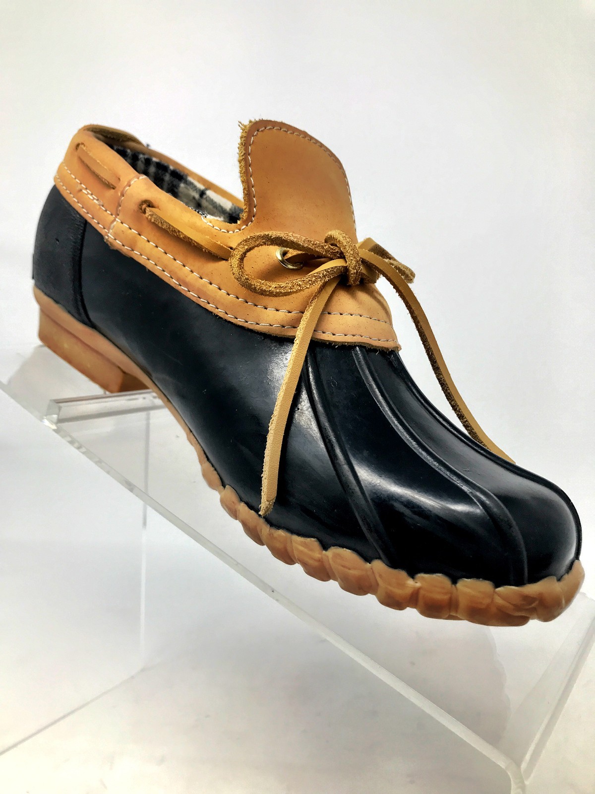 Sporto Daria Leather Mud Mocs Black/Brown Duck Shoes Waterproof Women 6 ...