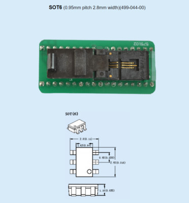 WL-SOT6-U001 0.9mm Pitch 2.8mm Width Socket Adapter For Wellon ...