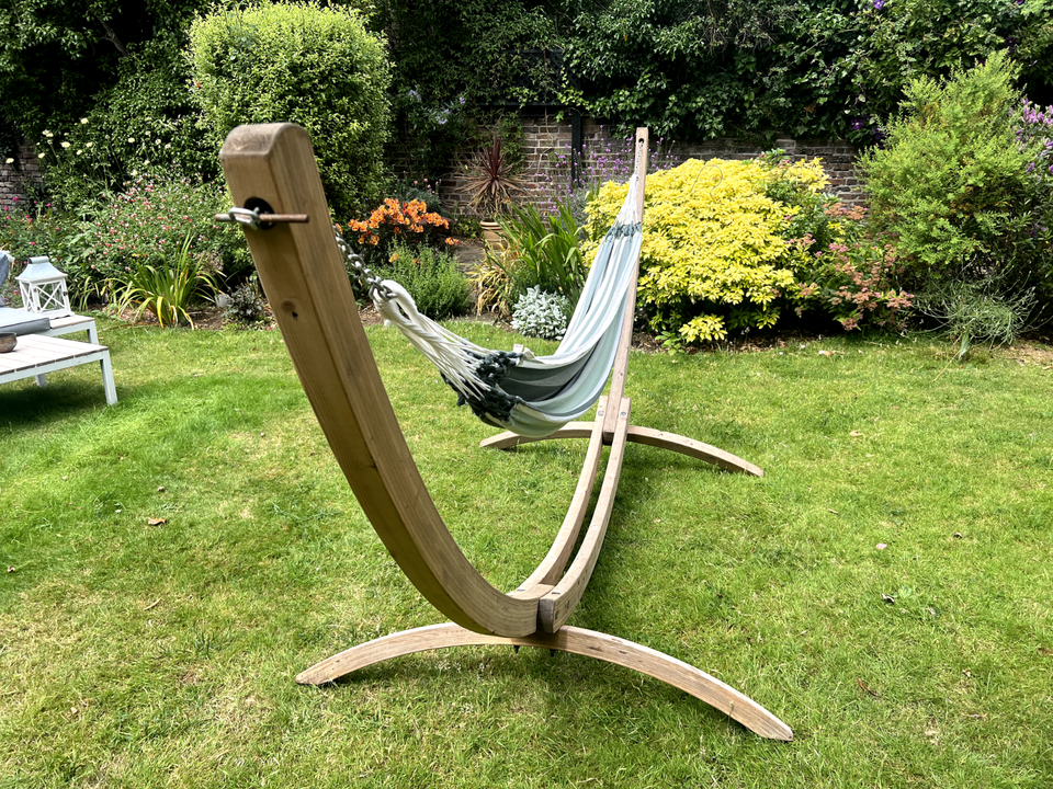 Luxurious La Siesta Paloma Olive Large Hammock On Wooden Stand | eBay UK
