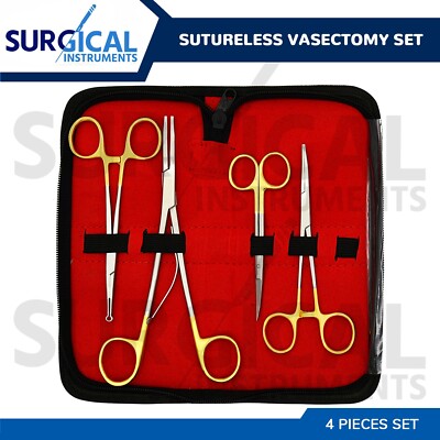 4 Pieces Sutureless Vasectomy Surgery Set Surgical Instruments German ...