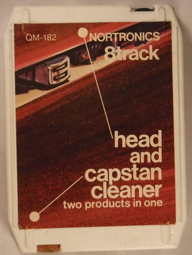 TAPE HEAD & CAPSTAN CLEANER FOR 8-TRACK TAPE RECORDERS / NORTRONICS 182 ...