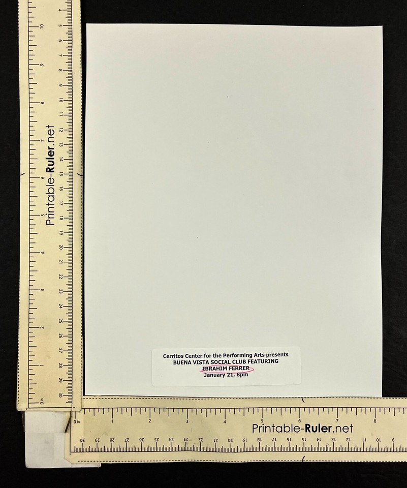 2000s Ibrahim Ferrer Cerritos Center Concert Buena Vista Club VTG Promo ...