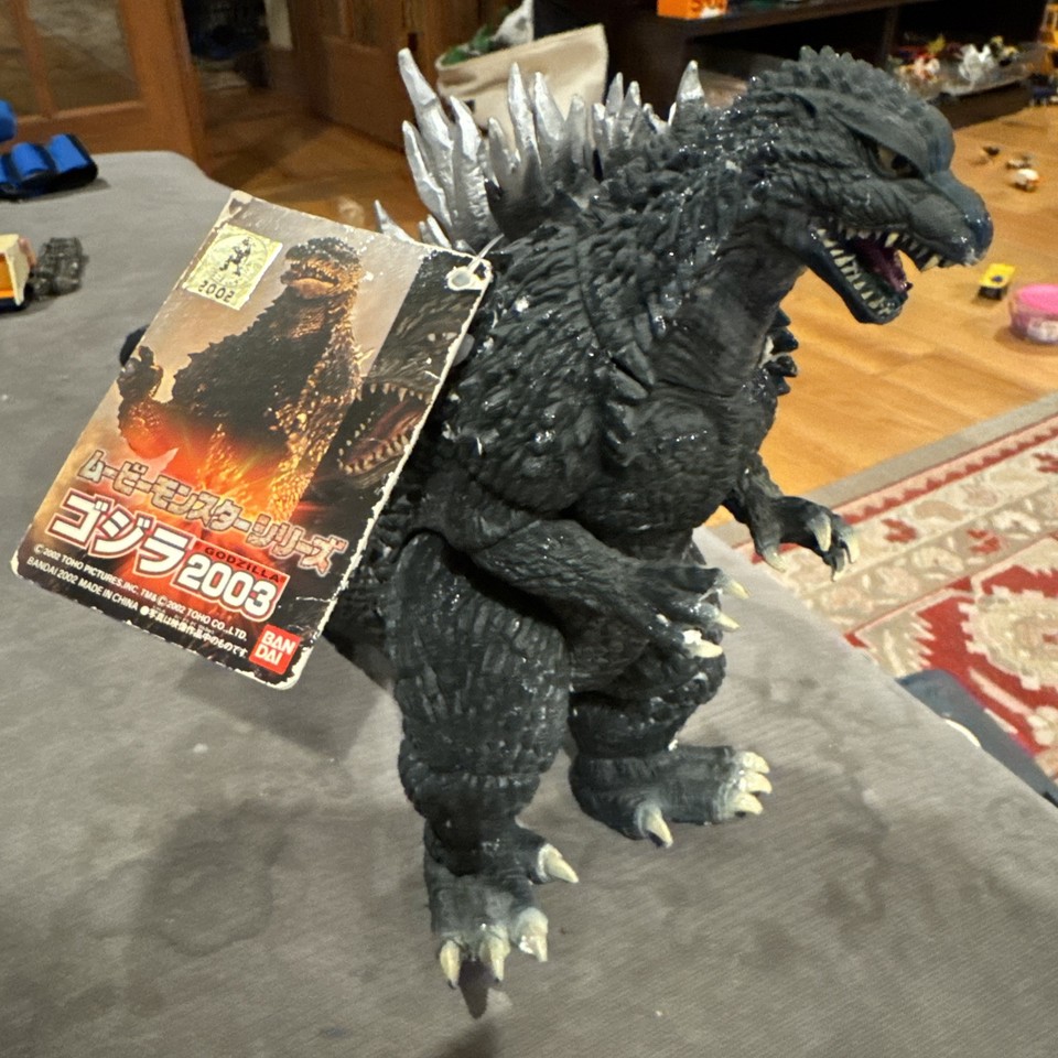 2002 Bandai 8 1/2" Regular Godzilla 2003 Figure WITH TAG Tokyo SOS ...