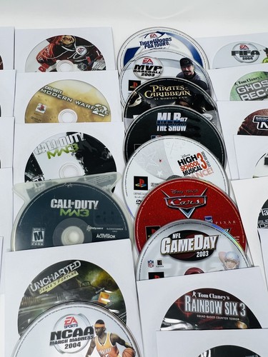 PS1 PS2 PS3 PlayStation Disc Only Game Lot Of 60 Games UNTESTED Call Of ...