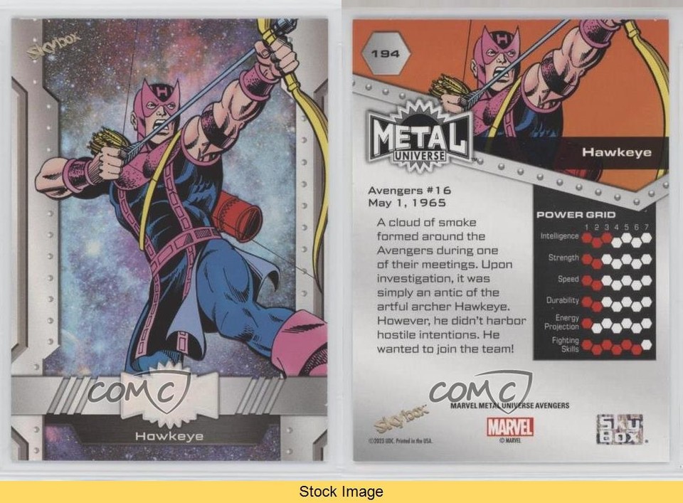 2024 Skybox Marvel Metal Universe Avengers High Series Spectrum Hawkeye READ 6kv | eBay