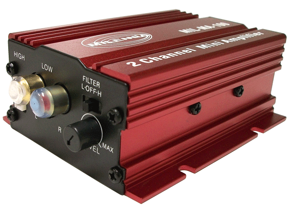 MIL-MA-100 Mini 2 Channel Amplifier, 50 x 2 RMS | eBay