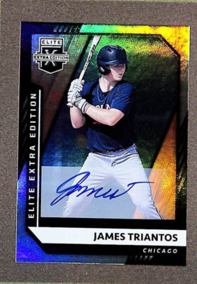 2021 Panini Elite Extra Edition #56 James Triantos Rookie RC Auto ...