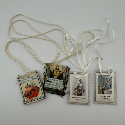 Vintage Catholic Prayer Card Religious Collectible Micro MINI on String ...